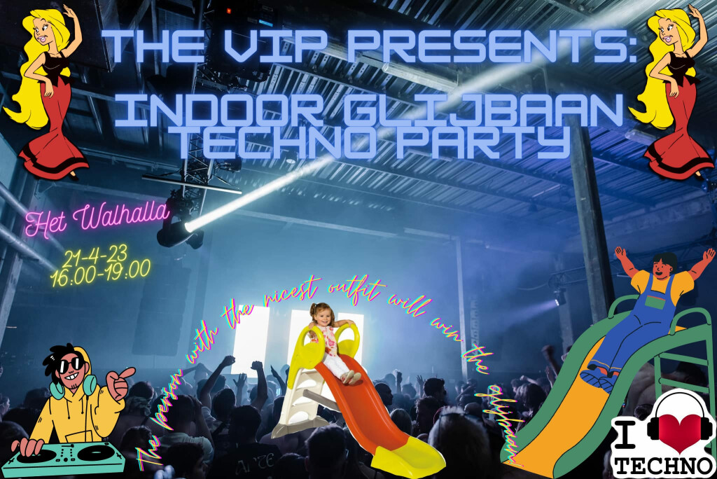 Indoor glijbaan techno party | Thor