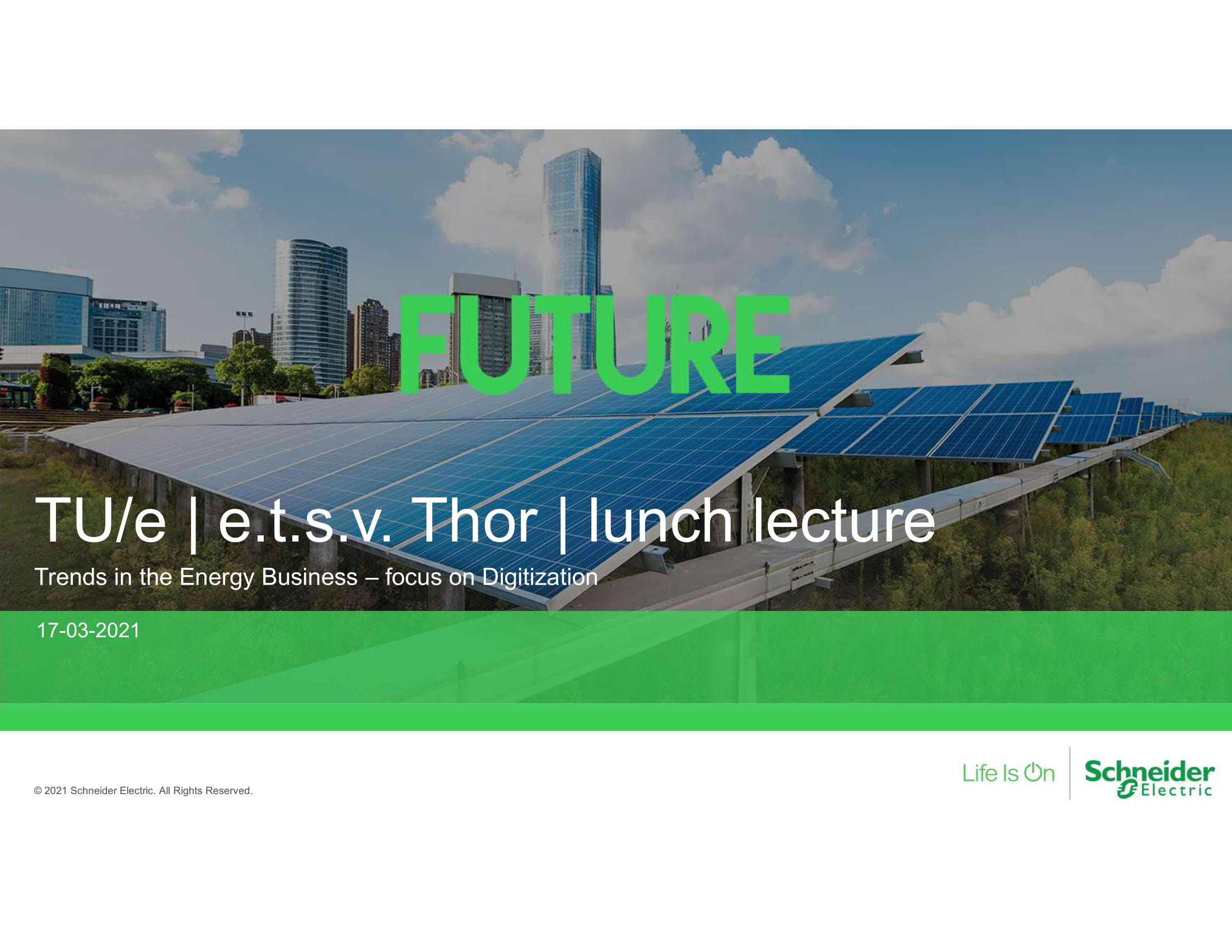 Lunch Lecture Schneider Electric | Thor